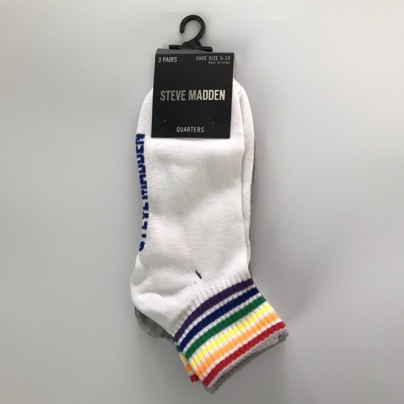 Steve Madden | Accessories | Steve Madden Womens Quarter Socks Pride ...